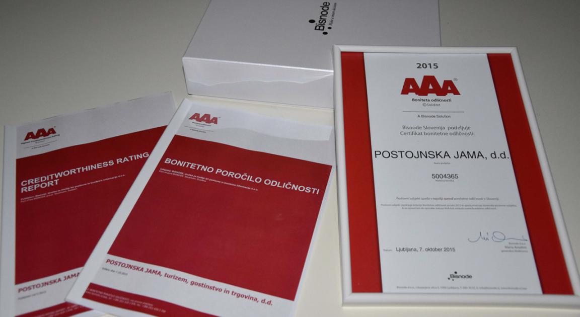 Postojnska jama d.d. - Recipient of the AAA Creditworthiness Rating ...